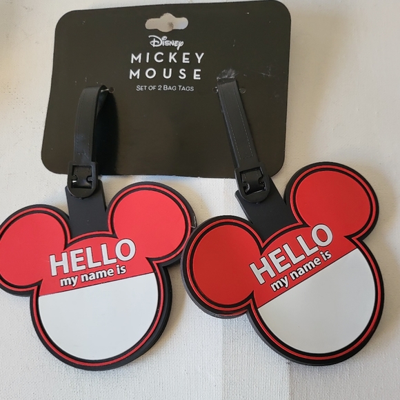 Disney | Other | Nwt Disney Mickey Mouse Ears Backpack Suitcase Id Tag ...